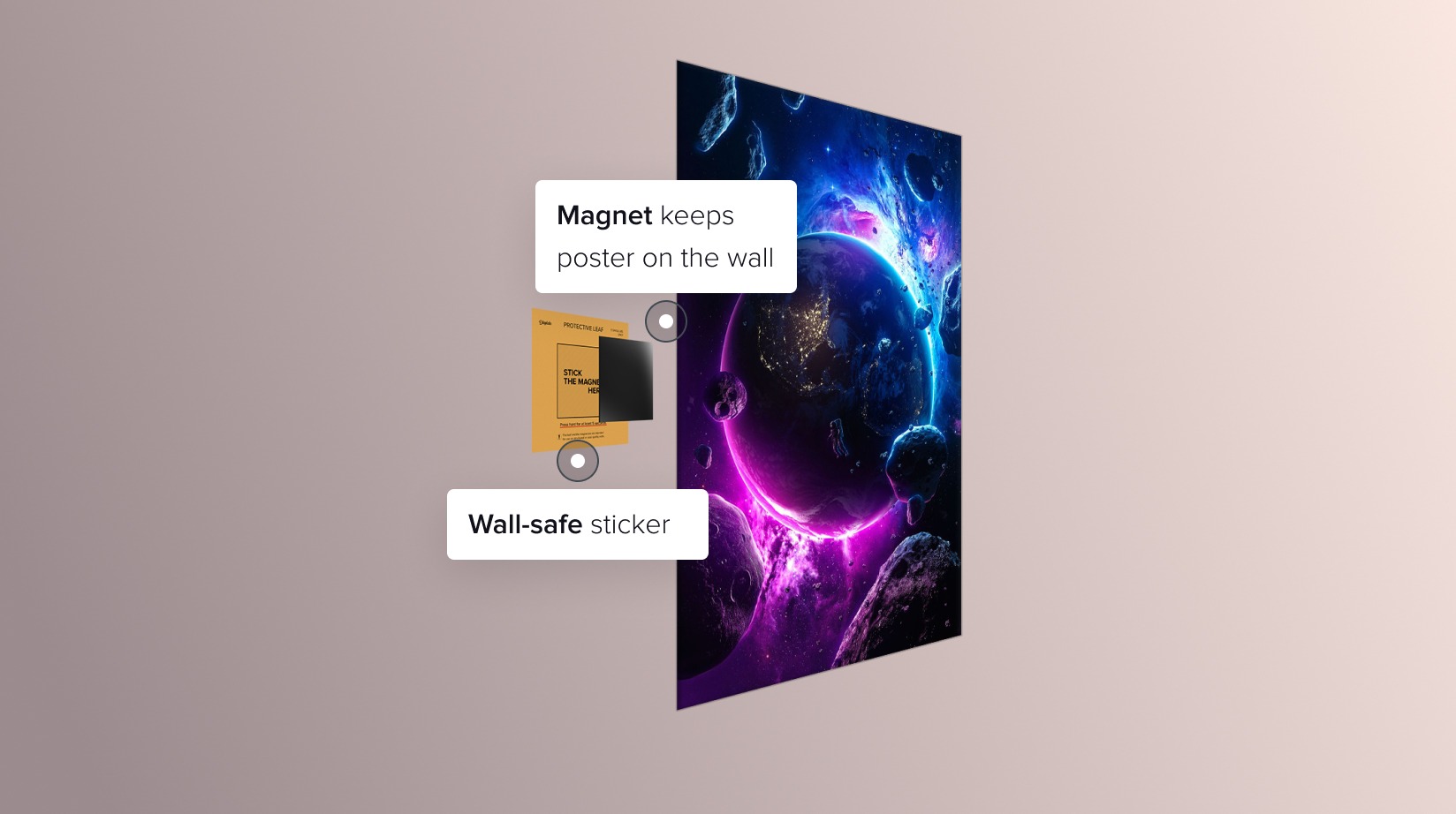 How to mount Displate? Accessories! Stand, 3D Magnet, Sticker Magnet ...